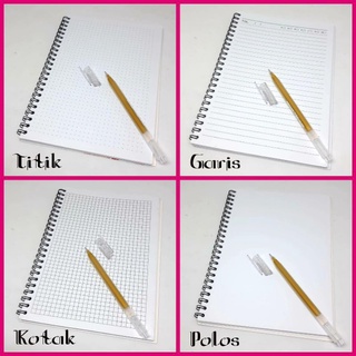 Jual Notebook B5 buku catatan garis titik kotak polos buku tulis ...