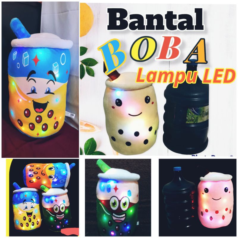 Jual Bantal Boba jumbo Lampu LED/boneka boba milk tea SNI/boneka boba ...