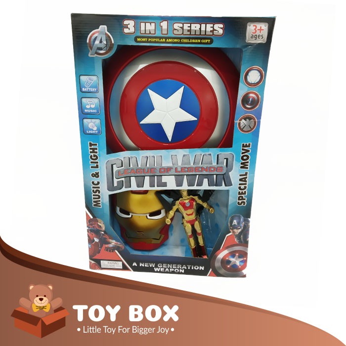Jual Civil War Iron Man Mask Weapon Set (6978) - Mainan Avenger ...