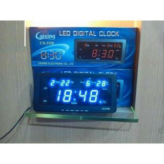 Jual Jam Dinding Digital LED DIGITAL CLOCK CAIXING CX-2158 (BIRU) | Shopee Indonesia
