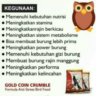 Jual PAKAN BURUNG MURAI KACER GOLD COIN CRUMBLE MERAH | Shopee Indonesia