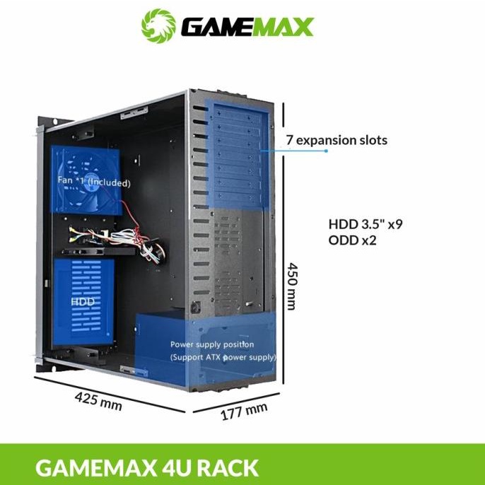 Jual Casing Komputer GAMEMAX 4U Rackmount Server 4U Industrial | Shopee ...