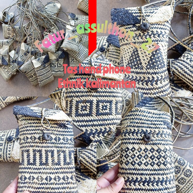 Jual TAS HAND PHONE ANJAT ROTAN KERAJINAN KHAS DAYAK KALIMANTAN ...