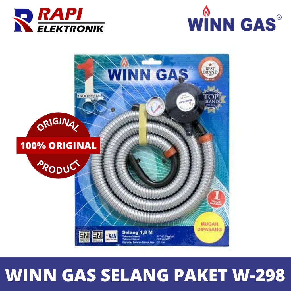 Jual SELANG PAKET REGULATOR WINN GAS W298 | Shopee Indonesia