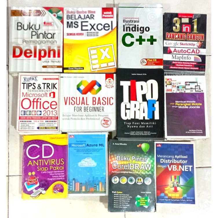 Jual OBRAL BUKU KOMPUTER / BUKU PEMOGRAMAN / EXCEL TABEL ANALISIS / MEMBUAT MS EXCEL / VISUAL ...