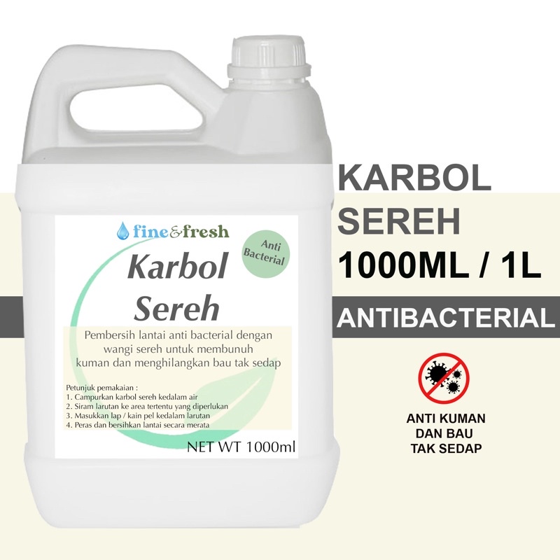 Jual KARBOL SEREH MURAH / KARBOL SEREH KEMASAN JERIGEN 1 liter | Shopee ...
