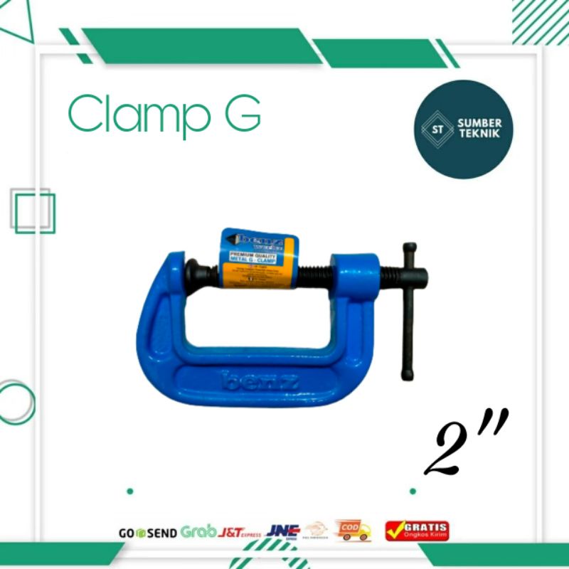 Jual Catok C 2" / Klem Penjepit C 2 Inch / Clamp G / Catok Ragum Kayu ...