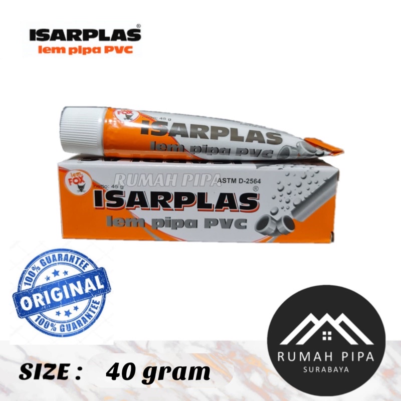 Jual Lem Pipa PVC ISARPLAS TUBE - 40 GRAM | Shopee Indonesia