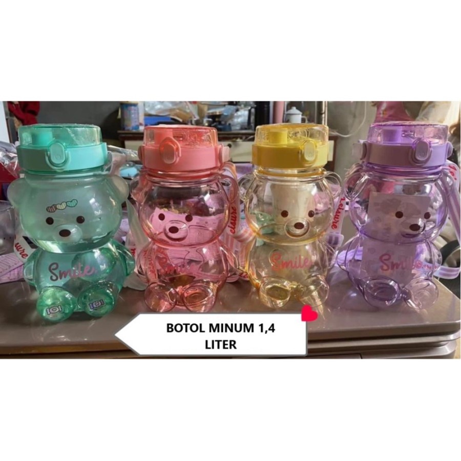 Jual Botol Minum Anak Lucu Botol Minum Beruang Gemoy 1 4 Liter Botol ...