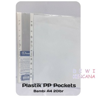 Jual Plastik PP Pockets A4 BAMBI 5220 isi 20 lembar | Shopee Indonesia