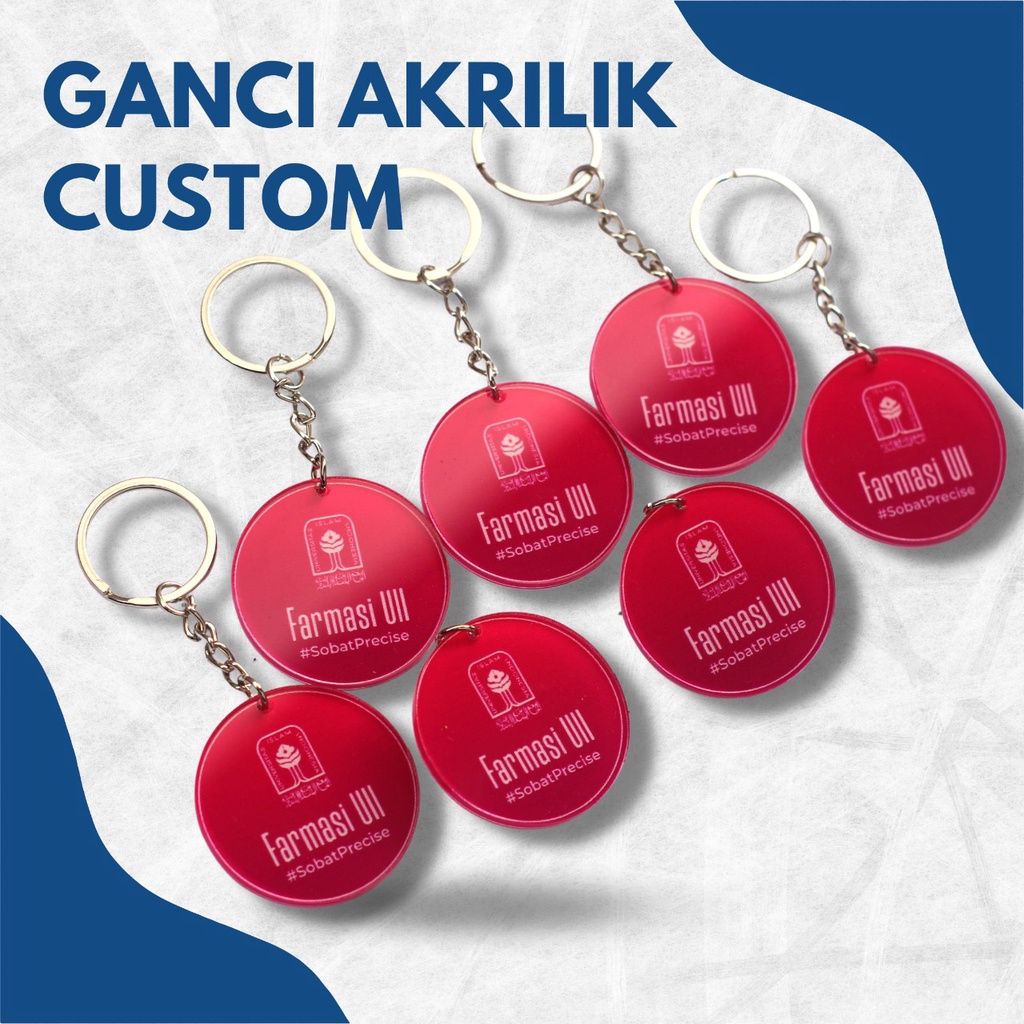 Jual GANTUNGAN KUNCI AKRILIK CUSTOM CETAK 2 SISI AKRILIK (PRINT AWET DAN TIDAK TERGORES ...