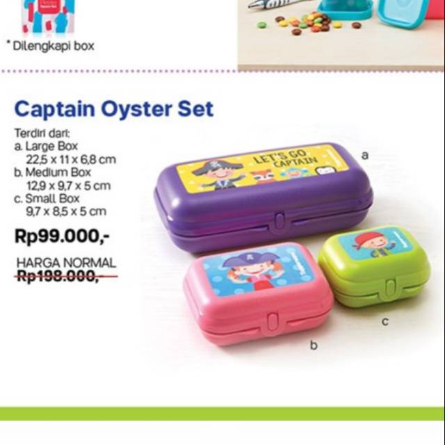 Jual tupperware Kotak serbaguna captain oyster set promo Indonesia ...