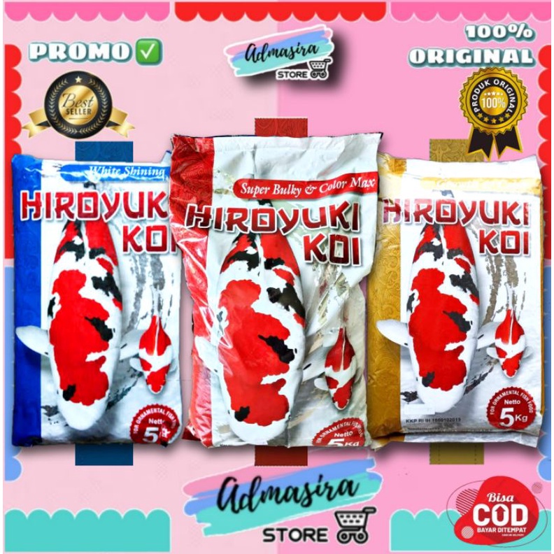Jual Pakan ikan Koi HIROYUKI KOI repack 1kg MIX Hiroyuki Super Bulky ... Jual Pakan ikan Koi HIROYUKI KOI repack 1kg MIX Hiroyuki Super Bulky ...