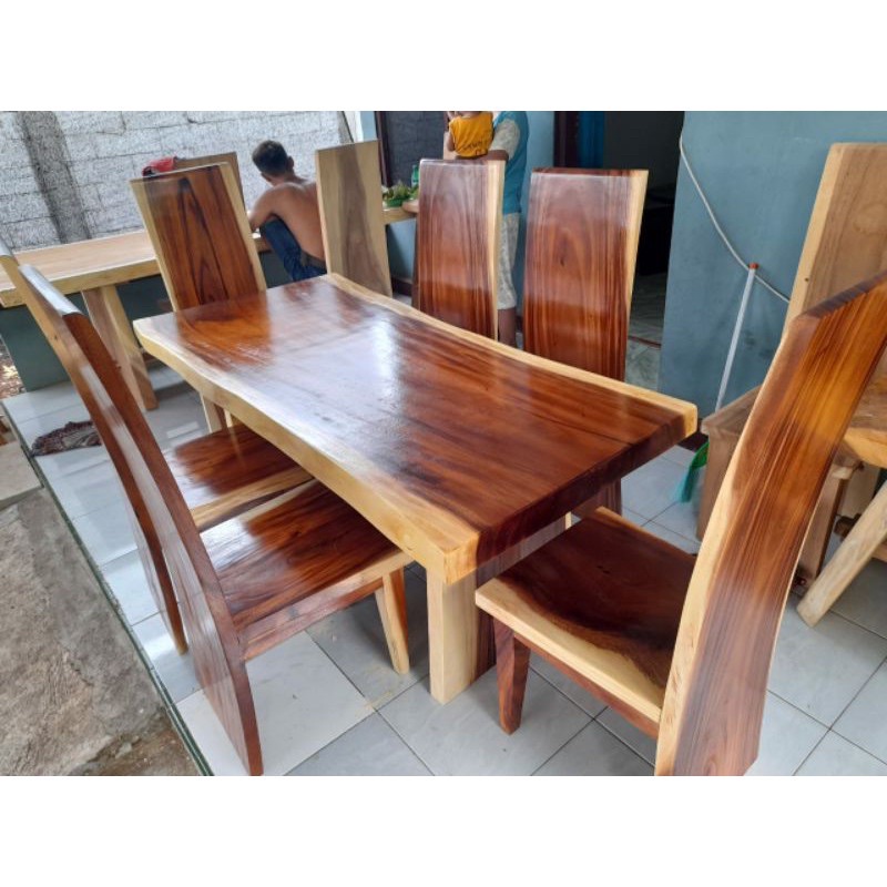 Jual Meja Makan Restoran / Meja Makan Kayu Meh / Meja Makan Cafe / Meja ...