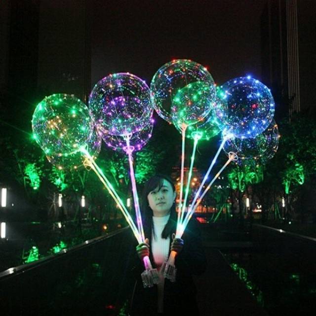 Jual BALON LED hanya dengan 2 baterai n free stick | Shopee Indonesia