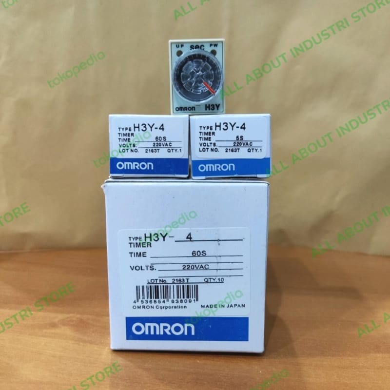 Jual MINI TIMER OMRON H3Y-4 H3Y 4 220VAC 8 PIN 220V 60S 60DETIK / 5S 5DETIK - 60 Detik | Shopee ...
