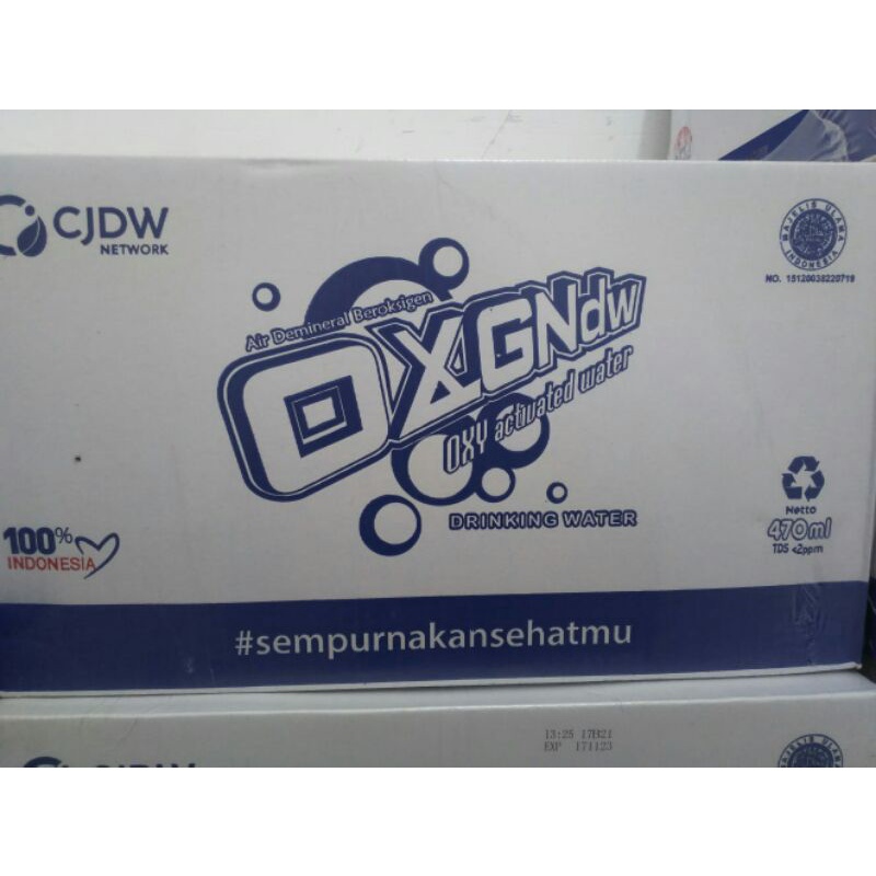 Jual Air oxy cjdw minuman kesehatan Oxygen Oxy Oksigen 1 dus isi 24 botol isi 470 ml murah ...