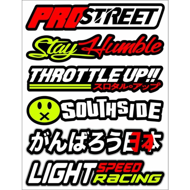 Jual Stiker lembaran stiker racing sponsor keren | Shopee Indonesia