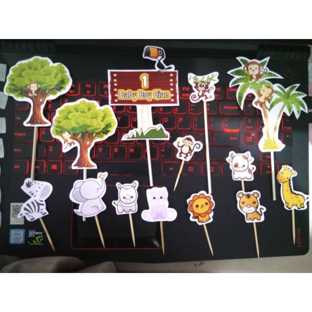 topper hiasan kue safari zoo kebun binatang v1 | Shopee Indonesia