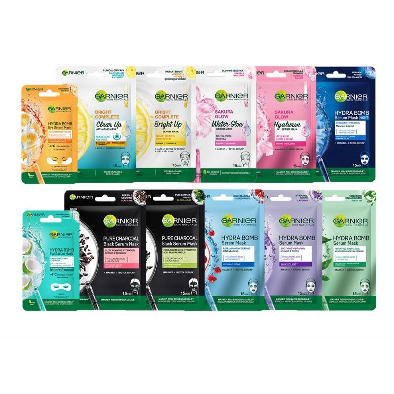 Jual RO | GARNIER Serum mask / Serum sheet mask / Masker wajah | Shopee ...