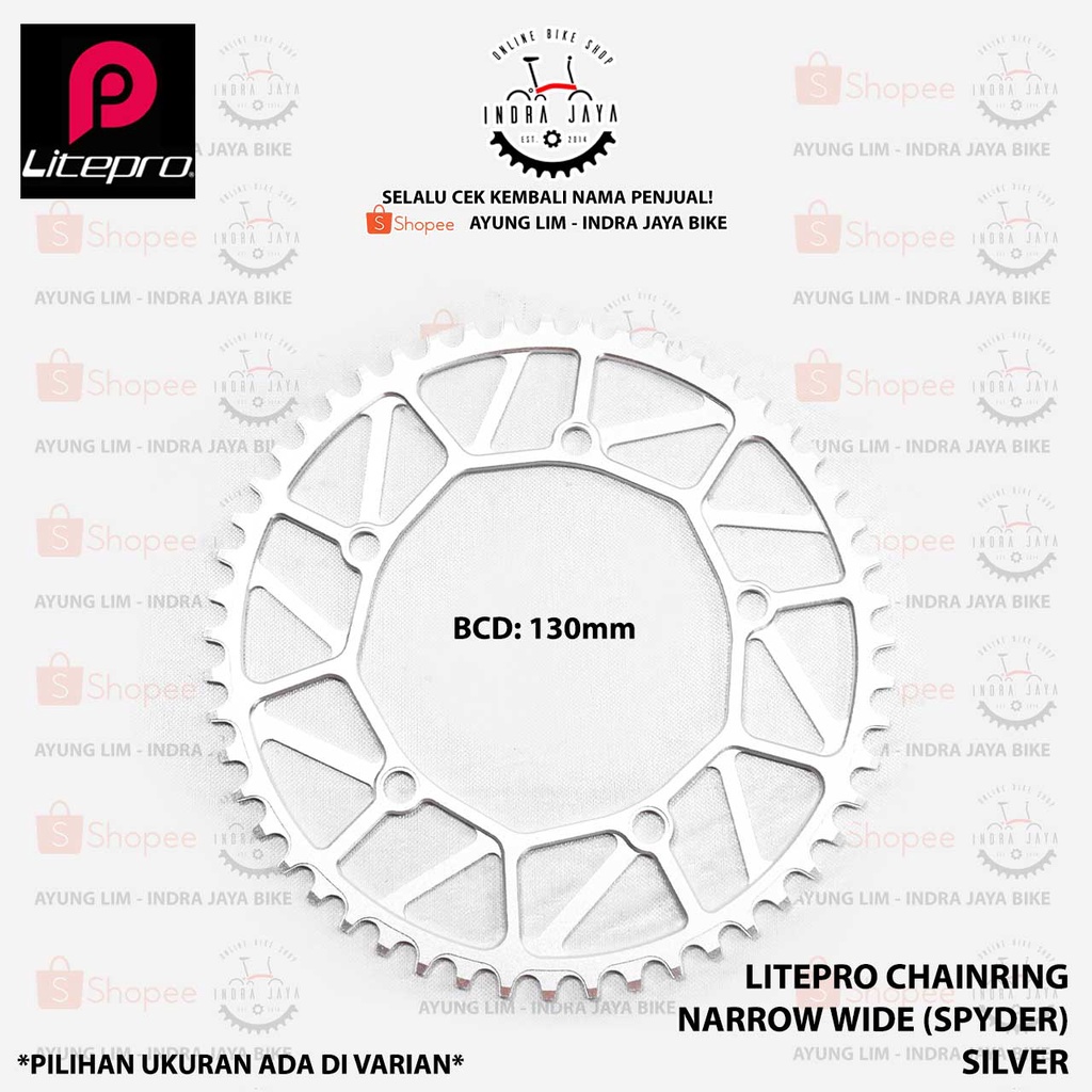 Jual LITEPRO CHAINRING CNC NARROW WIDE SPYDER - SILVER | Shopee Indonesia Jual LITEPRO CHAINRING CNC NARROW WIDE SPYDER - SILVER | Shopee Indonesia