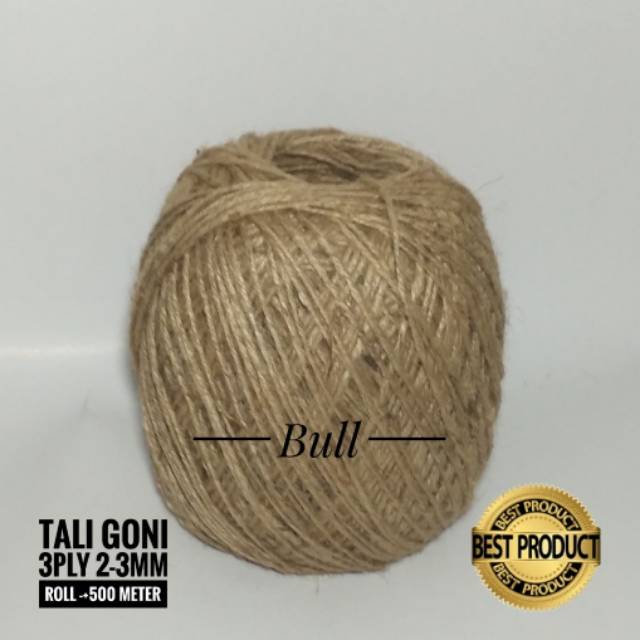 Jual Tali Goni Tali Rami Hemp Rope 3 ply 2.3mm 1 Roll 500 meter ...