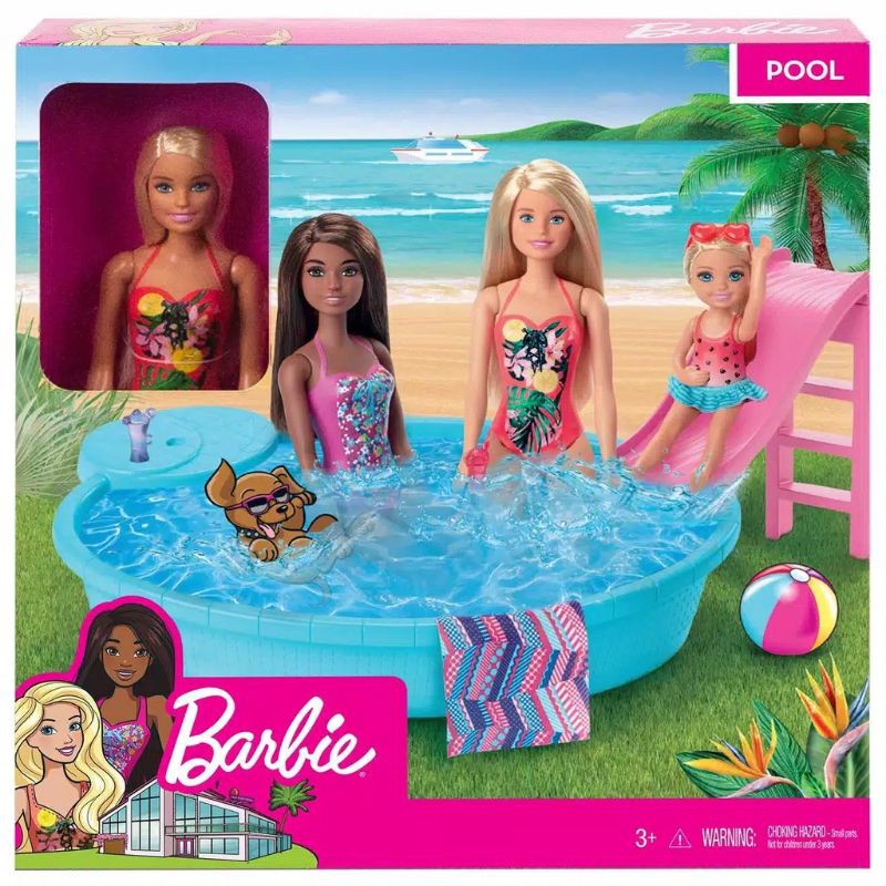 Barbie Glam Pool playset / Glampool original Mattel Mainan Barbie glam ...