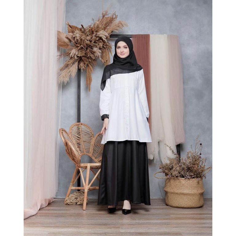 Jual REALPICT GAMIS HITAM PUTIH BAJU DAN ROK NYAMBUNG BISA UNTUK BUMIL ...