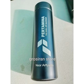 Jual botol termos Tumbler hitam Pertamina Custom logo ukir grafir nama ...