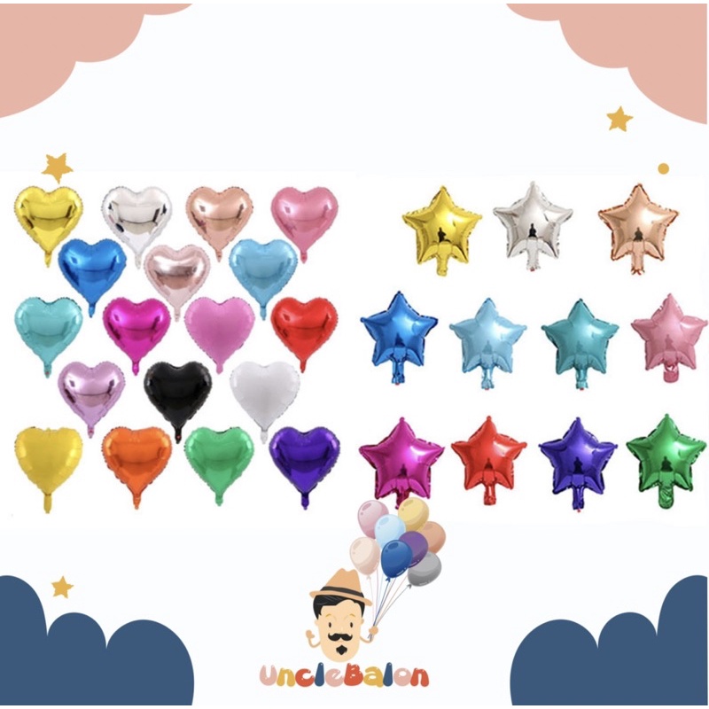 Jual Balon Bintang Love 5 Inch / Balon Star / Balon Love / Balon ...