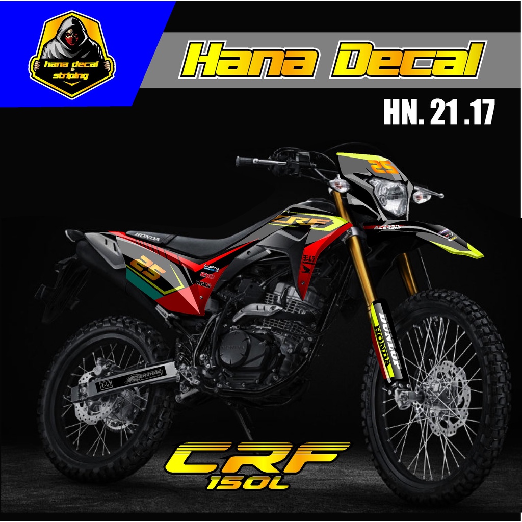 Jual DEKAL STIKER VARIASI Decal Sticker Motor Cross CRF 150L Fullbody ...