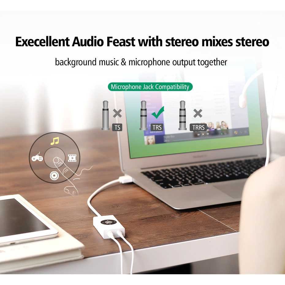 Jual Murah UGreen Sound Card External Laptop USB to Dual Jack 3.5mm Elegan Indonesia|Shopee ...