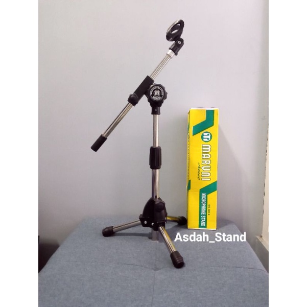 Jual Stand Mic Pendek Maruni Besi Tebal Plus Holder Mic | Shopee Indonesia