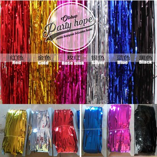 Jual tirai foil / tirai rumbai / foil curtain / backdrop foil / tirai ...