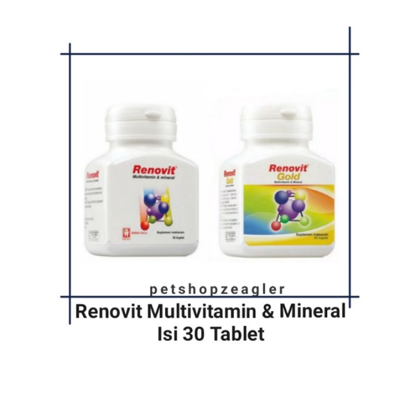 Jual Renovit Botol Isi 30 | Renovit Multivitamin & Mineral Isi 30 ...