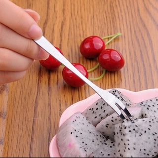 Jual Garpu Mini Stainless Tusukan Buah Garpu Kue Dessert 2 Gigi ...