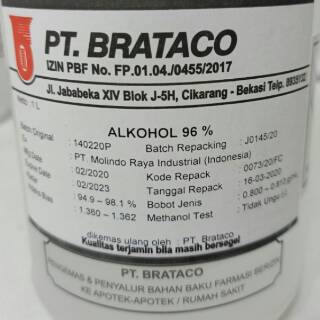 Jual Brataco - Alkohol 96 % - 1L | Shopee Indonesia