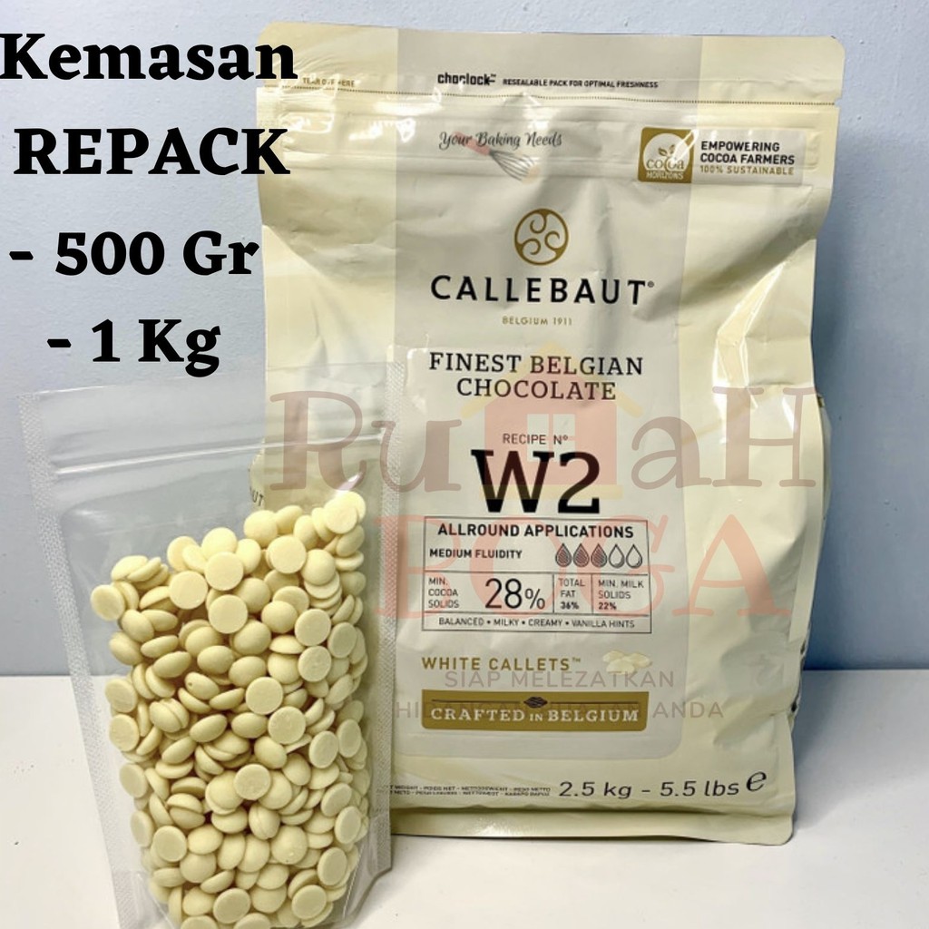 Jual Coklat Cokelat CALLEBAUT Callebaut W2 Belgian White Chocolate ...