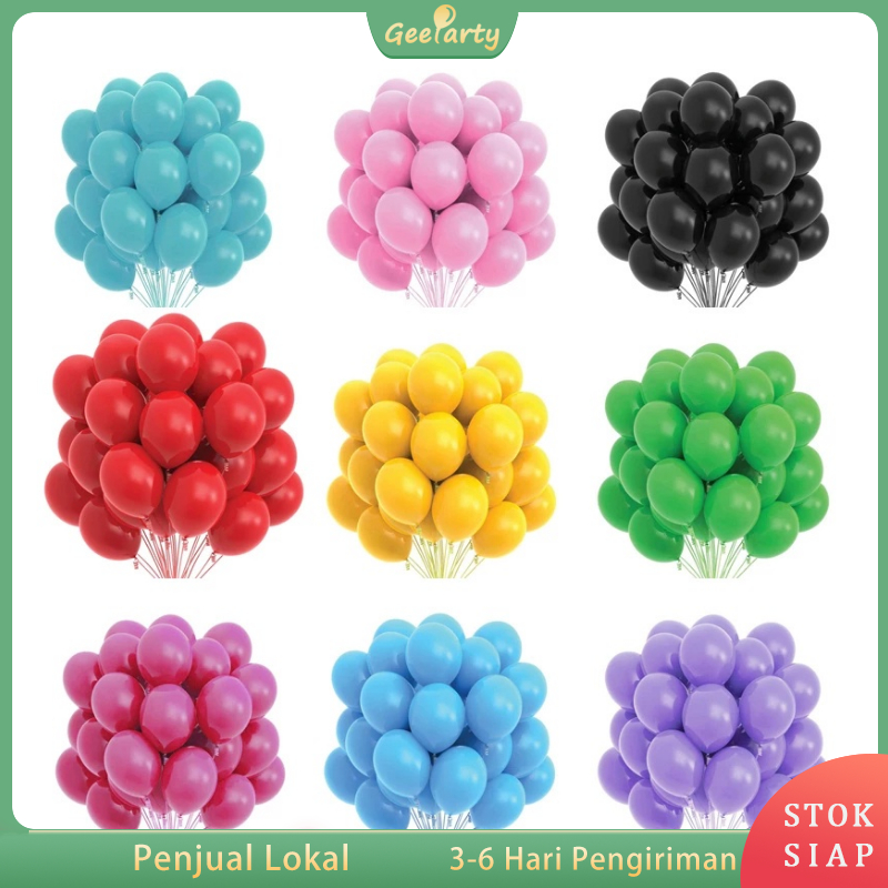 Jual 10 Pcs 10 Inci Matte Balon Lateks untuk Pesta Ulang Tahun ...