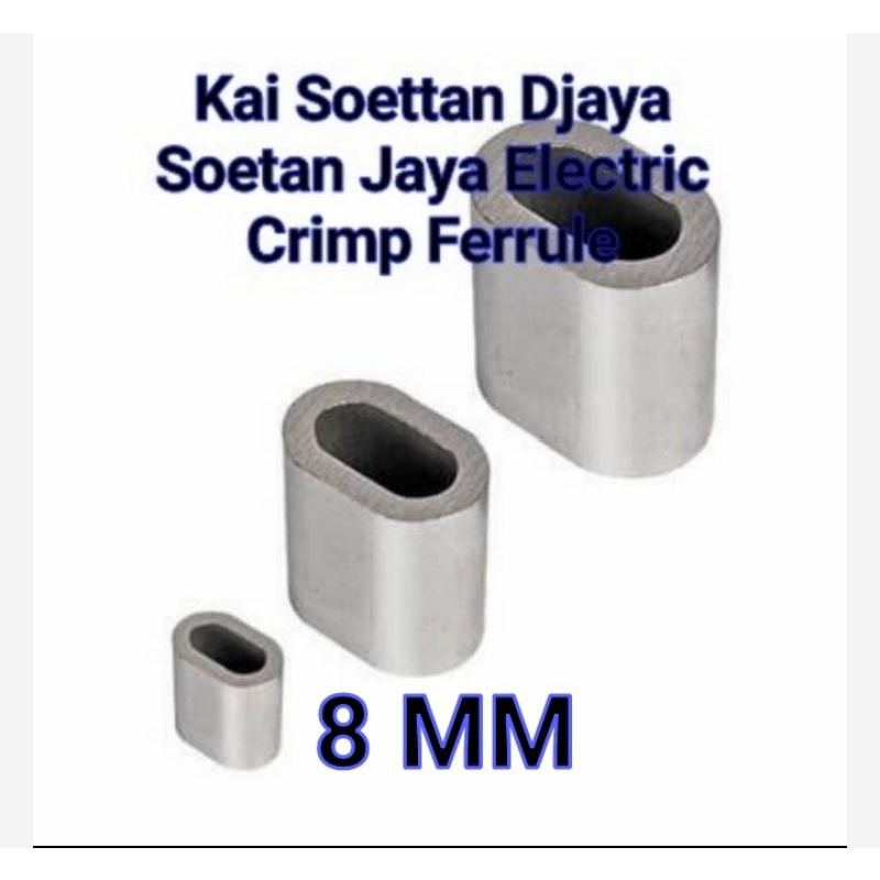 Jual Crimp Ferrule 8mm / skun ferrule 8mm / ferrule 8mm aluminium ...