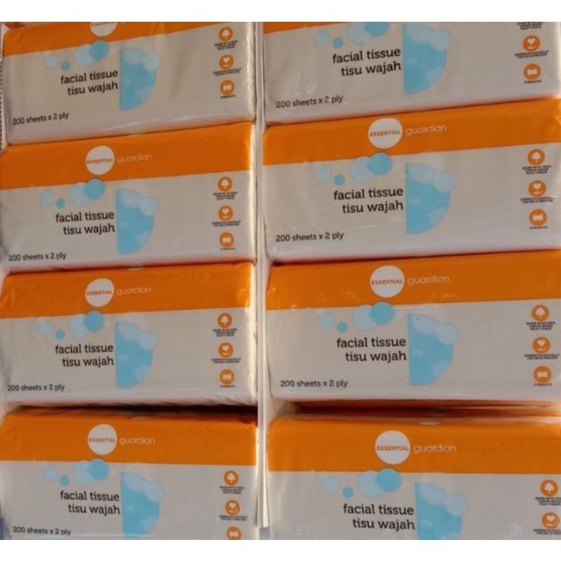 Jual Tissue Guardian essential facial 200 sheets x2ply | Shopee Indonesia