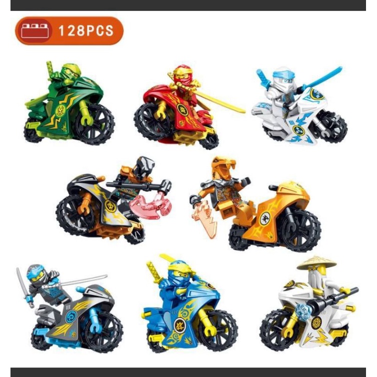 Jual mainan anak ninjago motor keren + ninja minifigure Kay Jay Cole ...