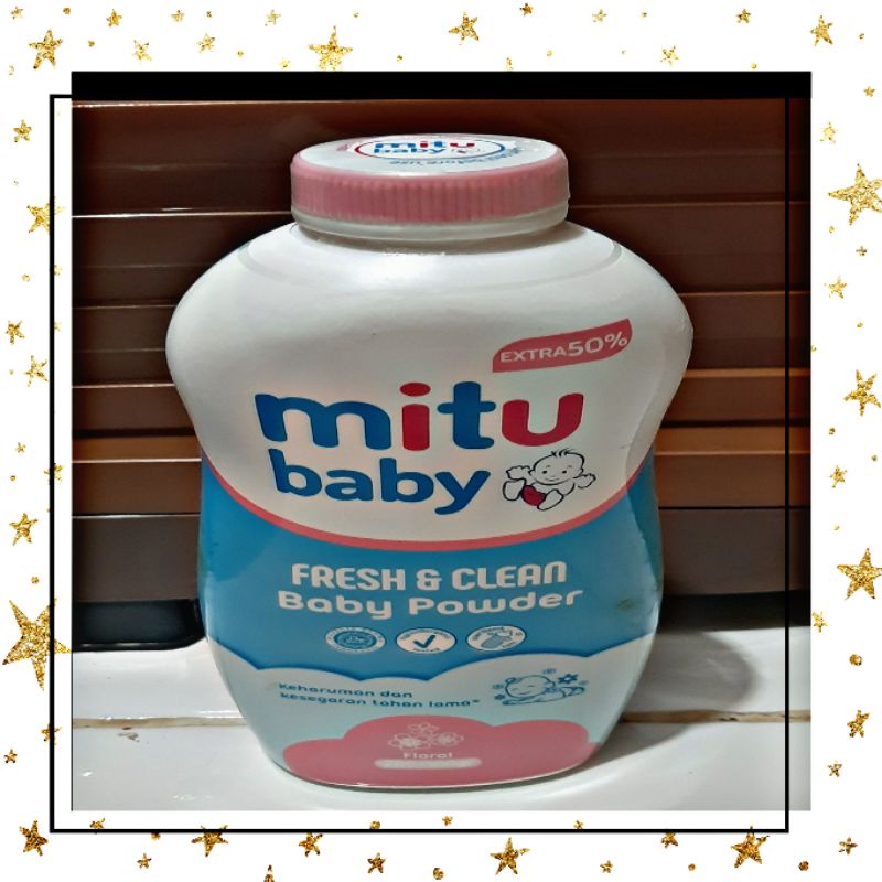 Jual mitu baby powder fresh & clean 200gr +100gr | Shopee Indonesia