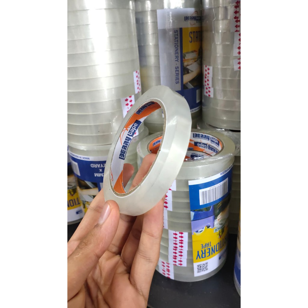 Jual ( 1 PACK ) ISOLASI 1/2 INCHI BERRY TAPE / ISOLASI SETENGAH INCHI ...