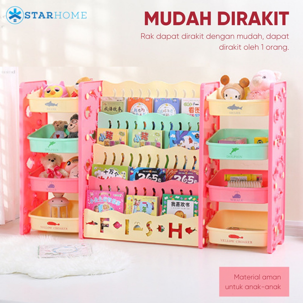 Jual Rak Buku Anak Rak Majalah Tempat Buku Mainan Anak Storage Box Rak ...