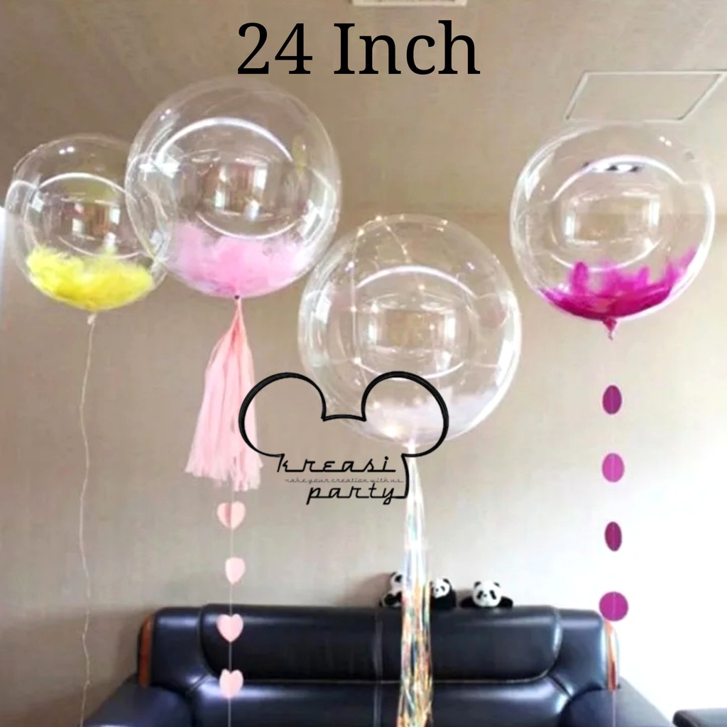 Jual Balon PVC Transparan 24 Inch / Balon Transparan Jumbo / Balon PVC ...