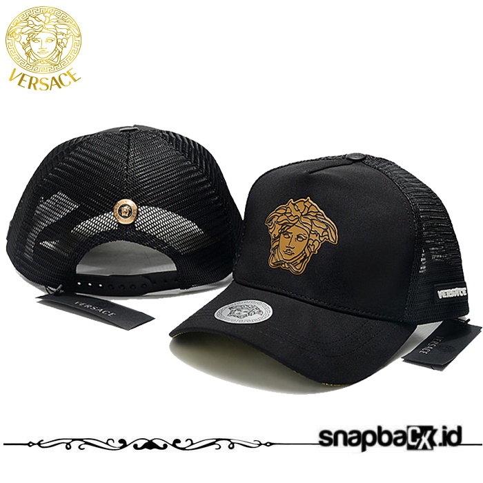 Jual Topi Versace Hitam Emas Jaring Premium Import CX | Shopee Indonesia