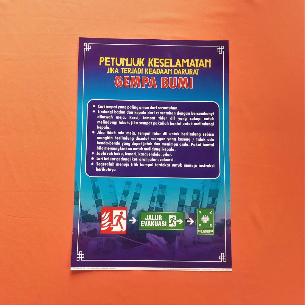 Jual Poster Petunjuk Keselamatan Gempa Bumi Indonesia|Shopee Indonesia