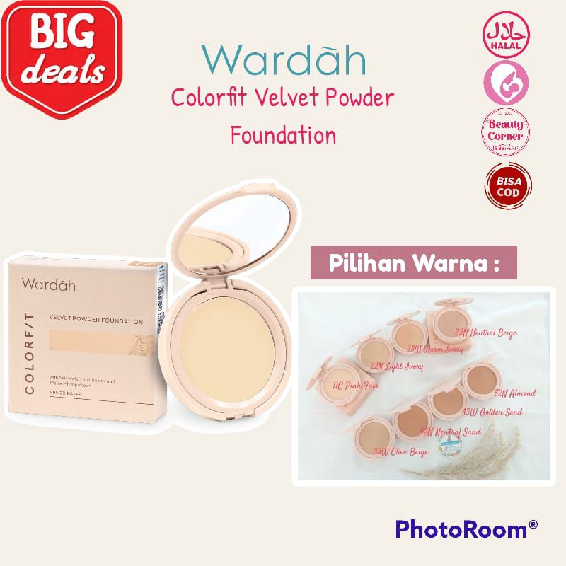 Jual Wardah Colorfit Velvet Powder Foundation | Shopee Indonesia