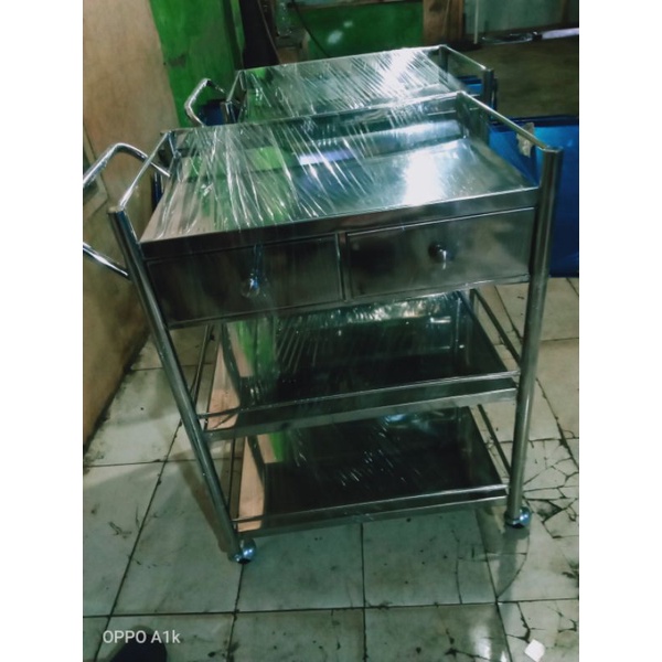 Jual troli instrumen laci 3 rak ss | Shopee Indonesia